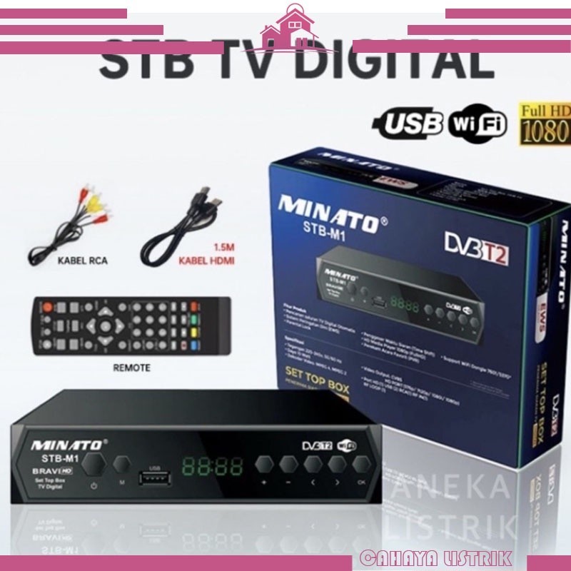 Jual SET TOP BOX DIGITAL DVB T2 WIFI STB Antena SUPER HD | Shopee Indonesia