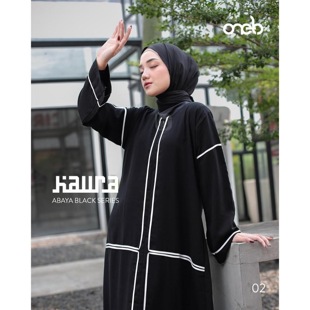 Jual Dress Abaya Haura Hitam Wanita Umroh Haji By Oneto BY QOID ...