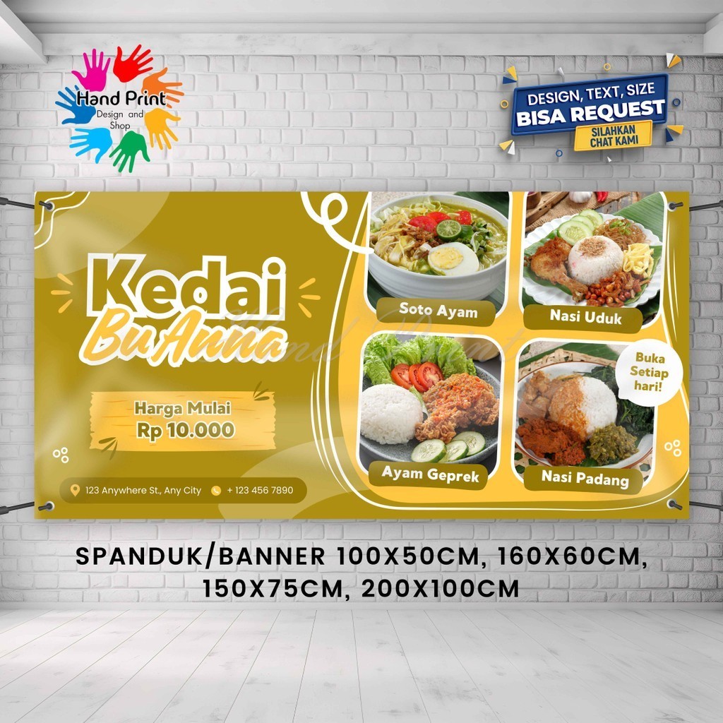 Jual Cetak Spanduk Banner Warung Makan Kedai Warteg MMT Spanduk Custom ...
