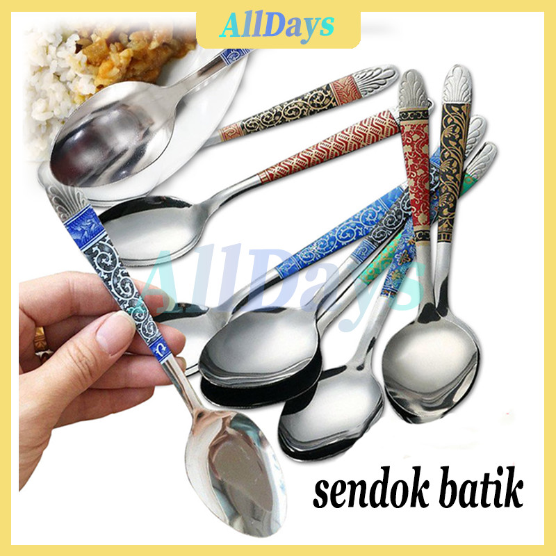 Jual Sendok makan motif batik & stainless perlusin / sendok makan motif ...