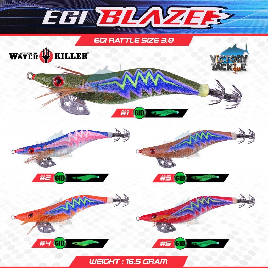 Jual Umpan Pancing Squid Jig EGI WATER KILLER EGI BLAZE 3.0 RATTLE TYPE ...