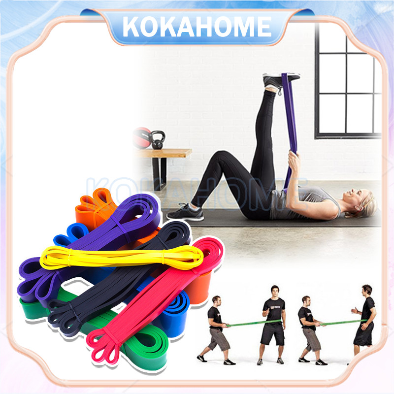 Jual Fitness Equipment Pull Up Assist Resistance Band Exercise Loop ...