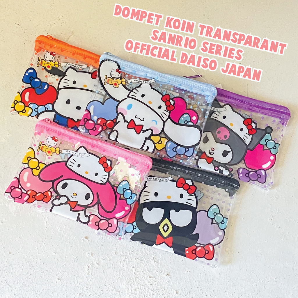 Jual OFFICIAL DOMPET KOIN TRANSPARANT SANRIO DAISO JAPAN JEPANG PURSE ...