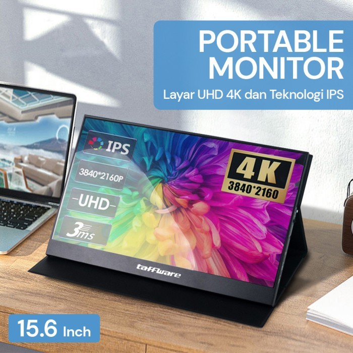 Jual Taffware Portable Monitor 15.6 Inch IPS UHD 4K 60Hz Type C Mini HDMI - SJD1505 | Shopee ...