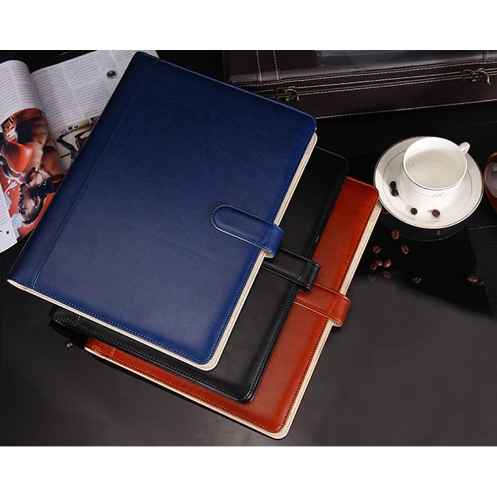 Jual PU leather business conference file folder a4 organizer office ...