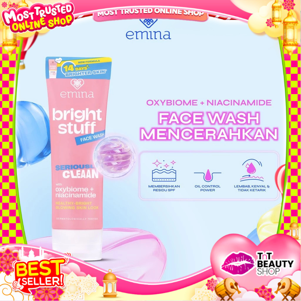 Jual Emina Bright Stuff Face Wash 50ml - Sabun Muka Cerah Glowing Anti ...