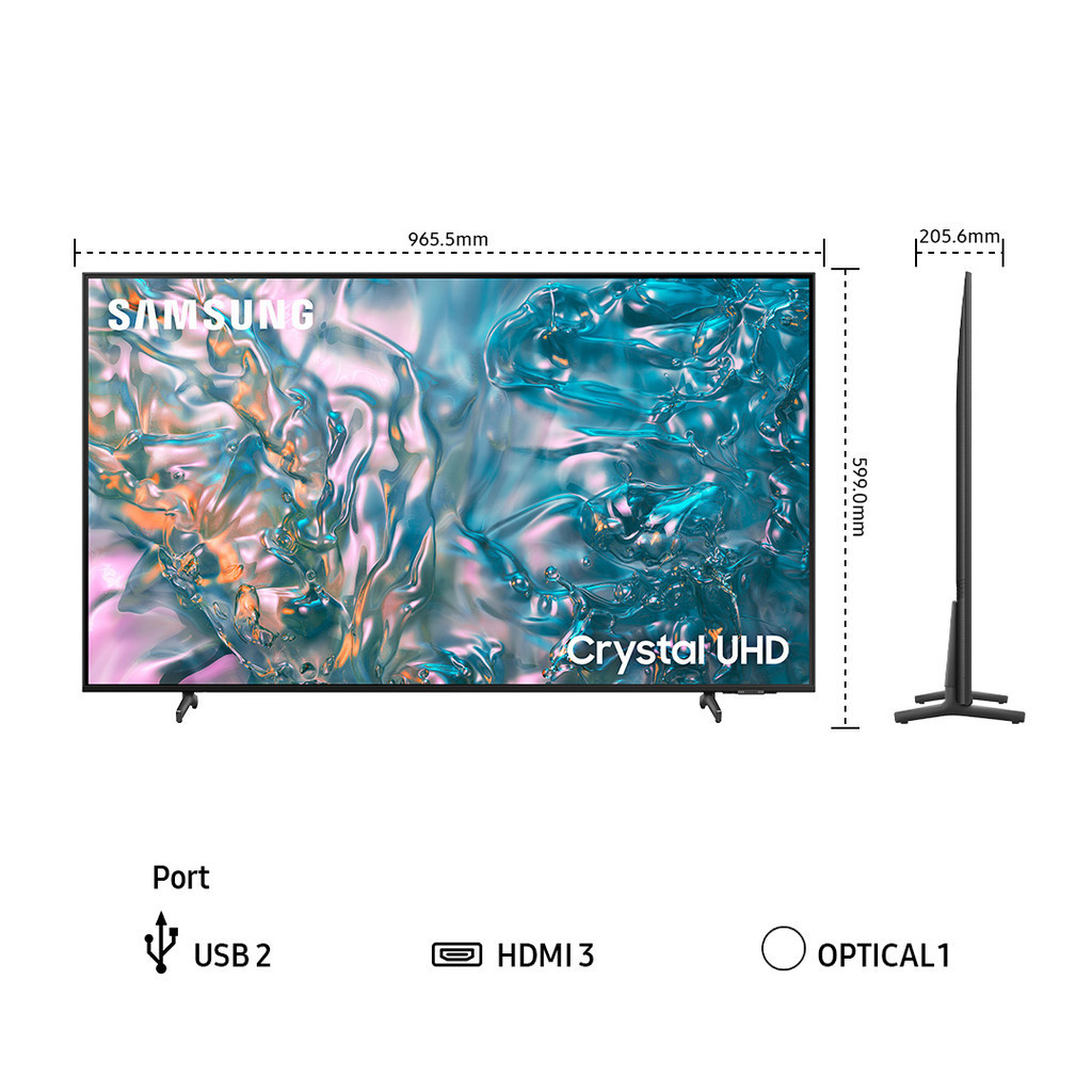 Jual Samsung 43" Crystal UHD 4K DU8000 Smart TV | Dynamic Crystal Color | AirSlim Design ...