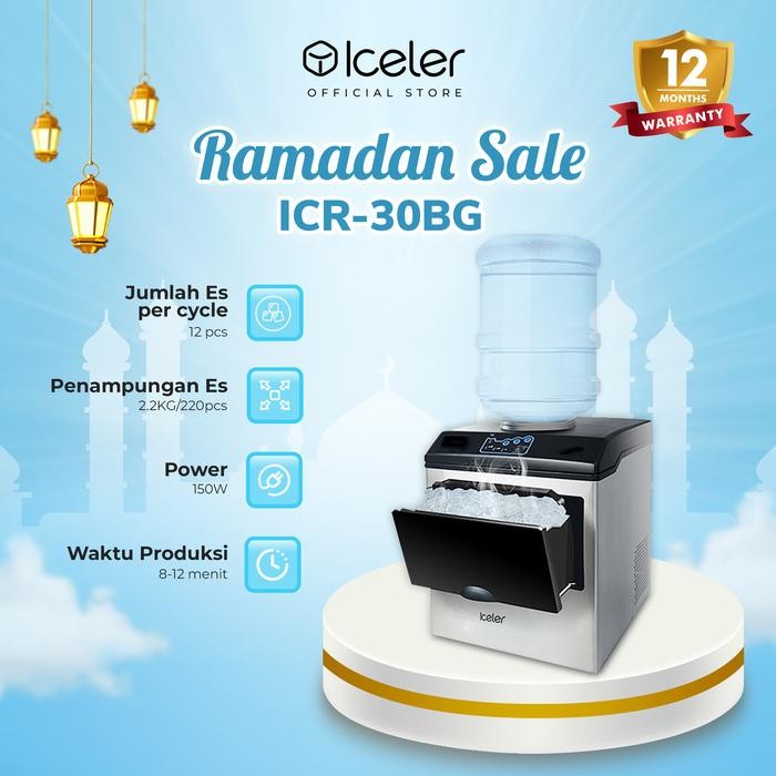 Jual Iceler Mesin Es Batu Kristal Ice Maker 30kg/24Jam Terbaik untuk ...