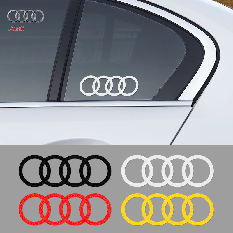 Jual Car Door Side Sticker Waterproof Reflective PVC Body Window Decals Accessories For Audi A4 ...