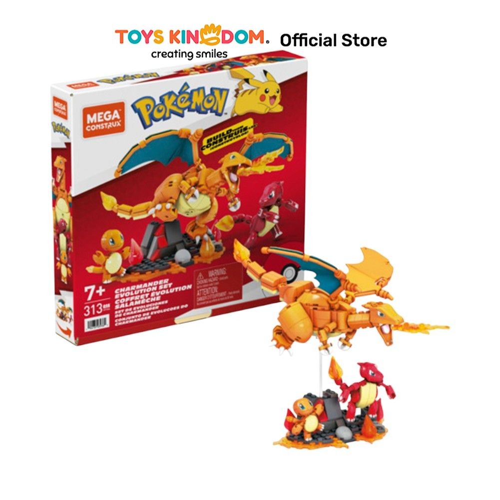 Jual Toys Kingdom Mega Construx Pokemon Charmander Evolution Set 313 ...