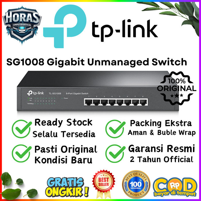 Jual TP-Link TL-SG1008 8 Port Gigabit Desktop/Rackmount Switch | Shopee ...