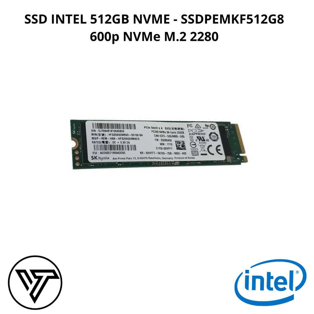 Jual SSD INTEL 512GB NVME - SSDPEMKF512G8 600p NVMe M.2 2280 | Shopee ...