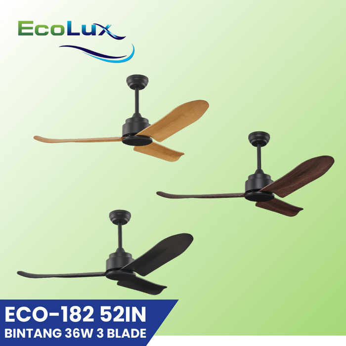 Jual Kipas Angin Gantung Plafon / kipas angin plafon Ecolux Eco-182 BINTANG | Shopee Indonesia