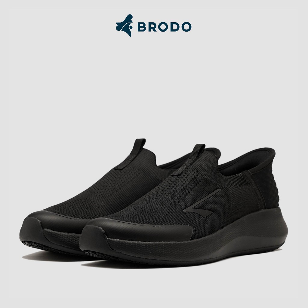 Jual BRODO - Sneakers Arte Slip-On Full Black | Shopee Indonesia