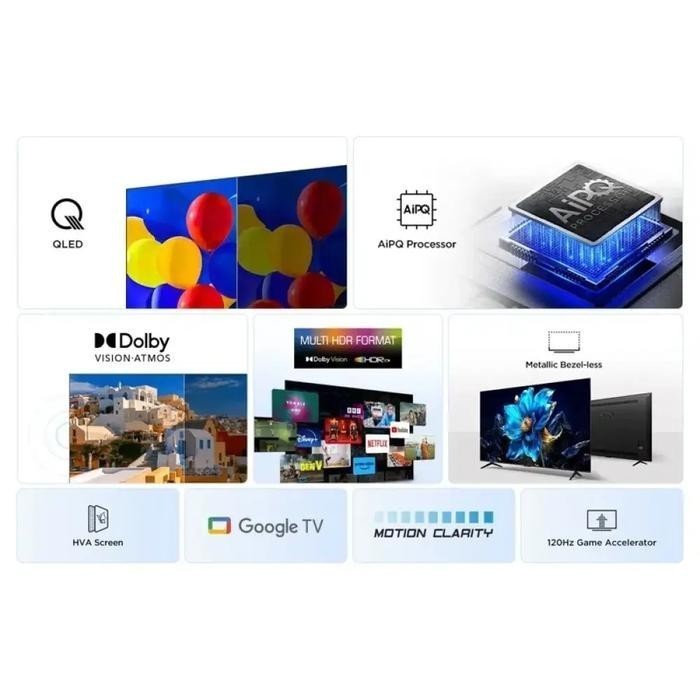 Jual TCL 65 Inch QLED Direct LED Smart Google TV 4K UHD 65P7K | Shopee ...