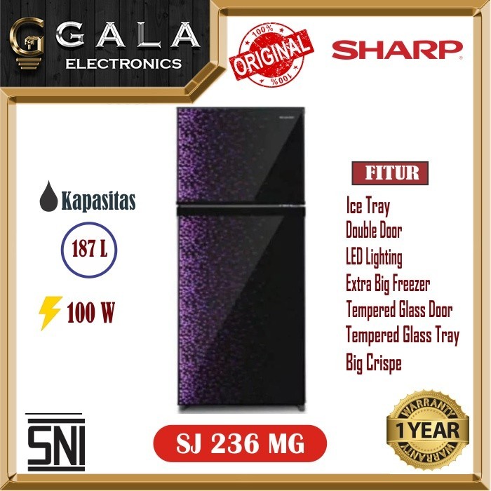 Jual PROMO SPESIAL LEMARI ES / KULKAS SHARP SJ 236/237 MG (2 PINTU ...