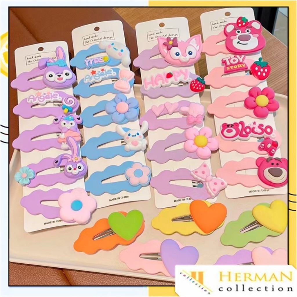 Jual HC Jepit Rambut Anak Perempuan Lucu 5 in 1 Jepitan Rambut Fashion ...