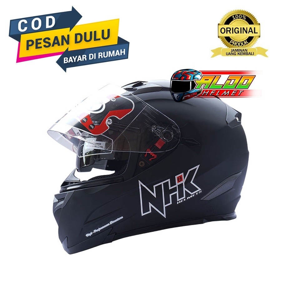 Jual HELM NHK RX 9 SOLID BLACK DOFF | FULLFACE HELMET | NHK RX9 ...