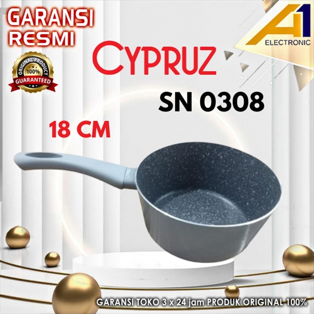 Jual CYPRUZ Sauce Pan SN 0308 Grey Featherlight Series Panci Susu 18 Cm ...