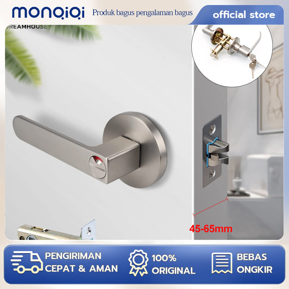 Jual Kunci Pintu Kamar Mandi /Handle Kunci Bulat ️Gagang Tarikan Pintu ...