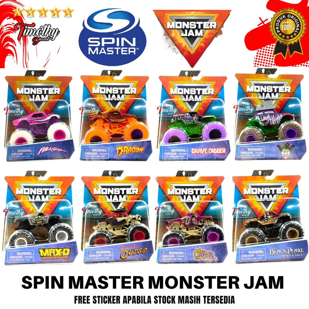 Jual Diecast Hot Wheels Monster Truck Jam Spin Master Varian Sesuai ...