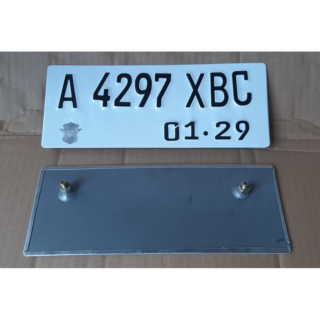 Jual Plat nomor motor cutom font terbaru 1 pcs putih / plat nomor motor ...