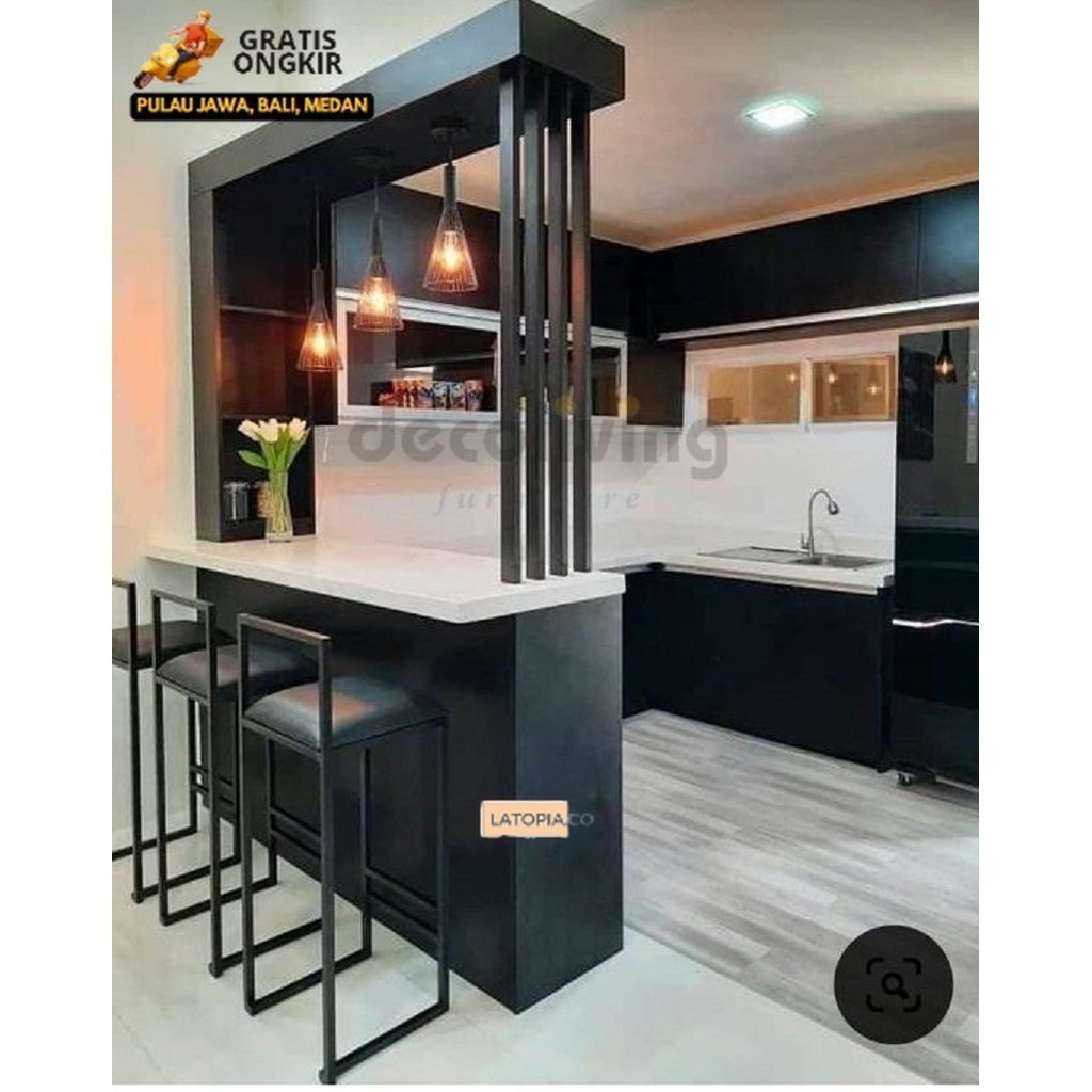 Jual Meja Bar Mini Bar Minimalis Modern Full Set 120 cm, 150 cm, dan ...
