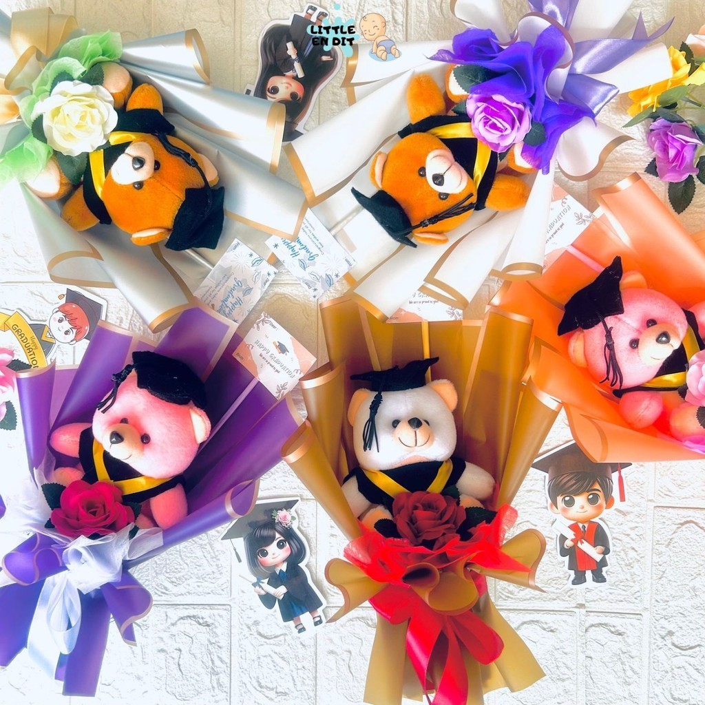 Jual Littleendit BK05 Buket Boneka Toga/ Bucket Bouquet Wisuda/ Buket ...