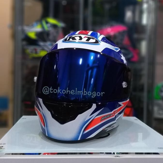 Jual HELM KYT FULLFACE KYT NFR BROCK PARKES VISOR BLUE SPOILER CLEAR ...