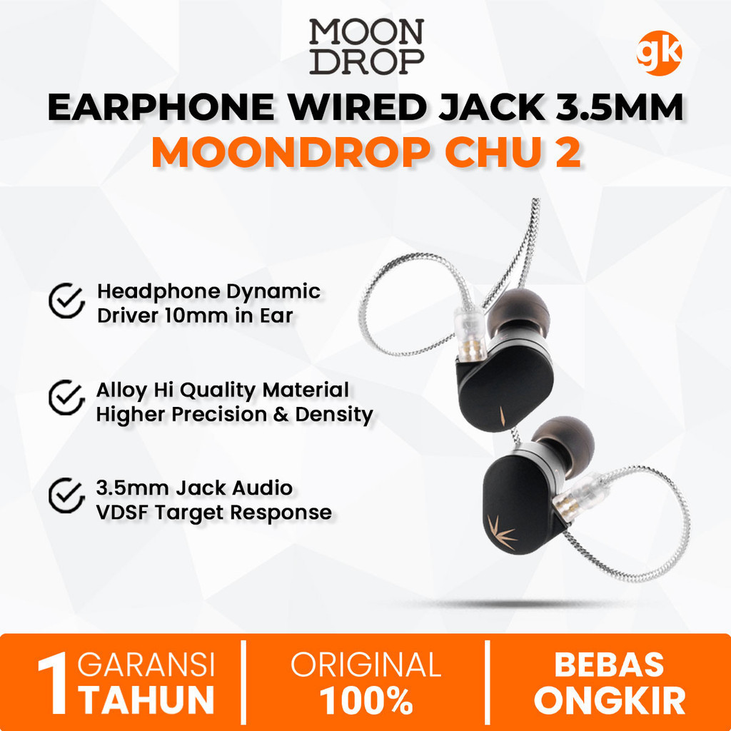 Jual MOONDROP CHU 2 Earphone Dynamic Driver In-Ear Monitor Headset ...