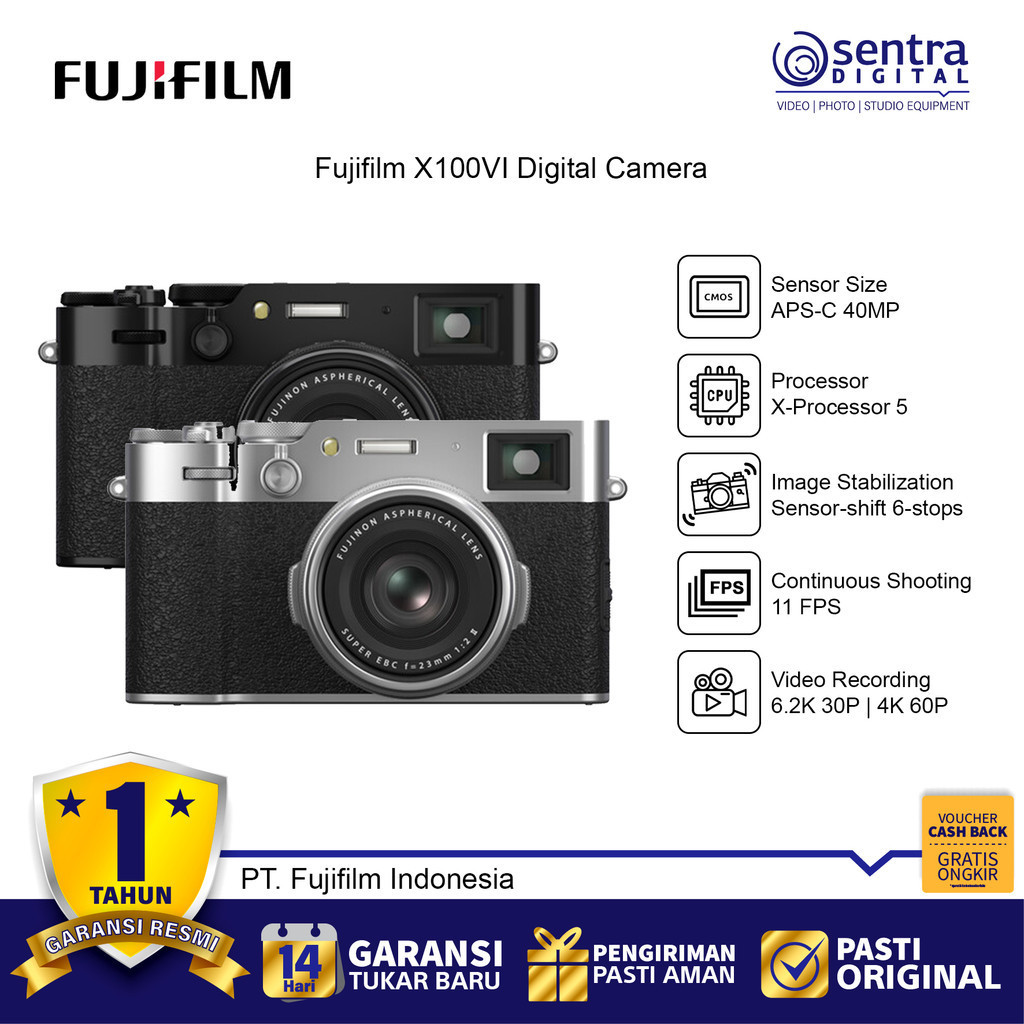 Jual Fujifilm X100 Mark VI Digital Camera X100VI | Shopee Indonesia