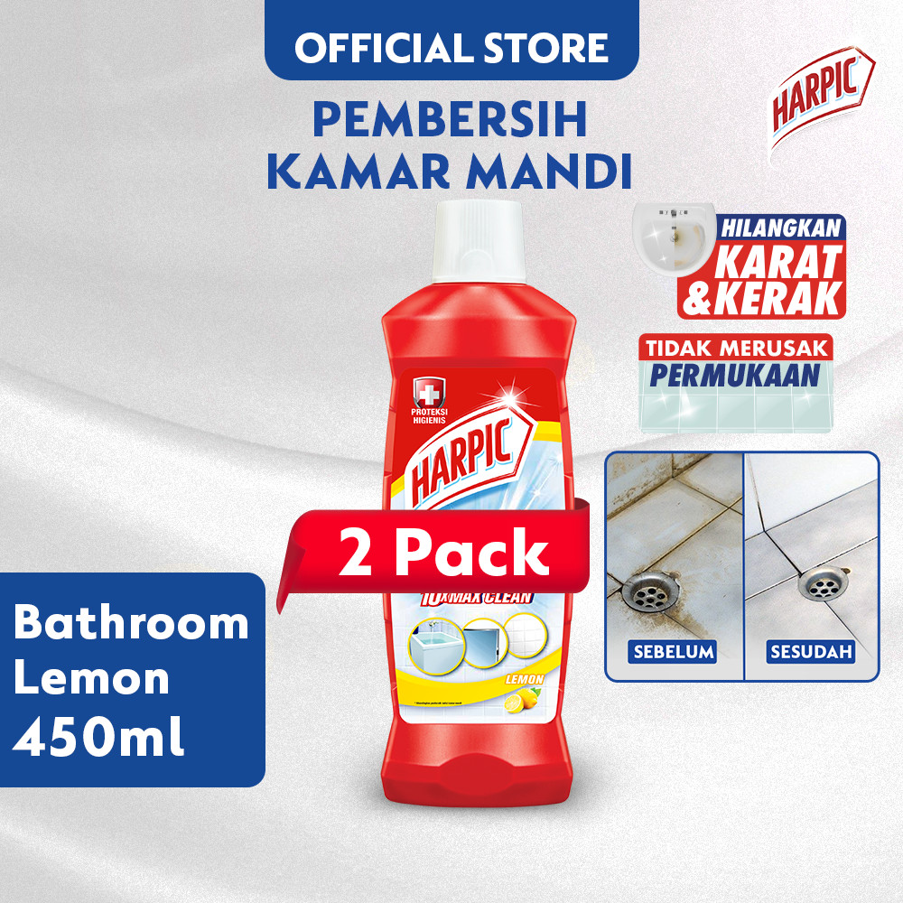 Jual Harpic Pembersih Kamar Mandi Lime 2 x 500 mL | Shopee Indonesia