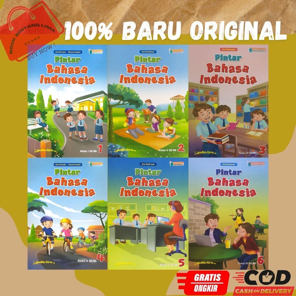 Jual Kurikulum Merdeka Pintar Bahasa Indonesia Kelas 1 2 3 4 5 6 SD/MI Penerbit Yudhistira ...