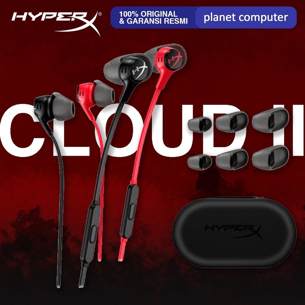 Jual HyperX Cloud Earbuds II / Earbuds 2 | Earphone Gaming with Mic Resmi | Shopee Indonesia