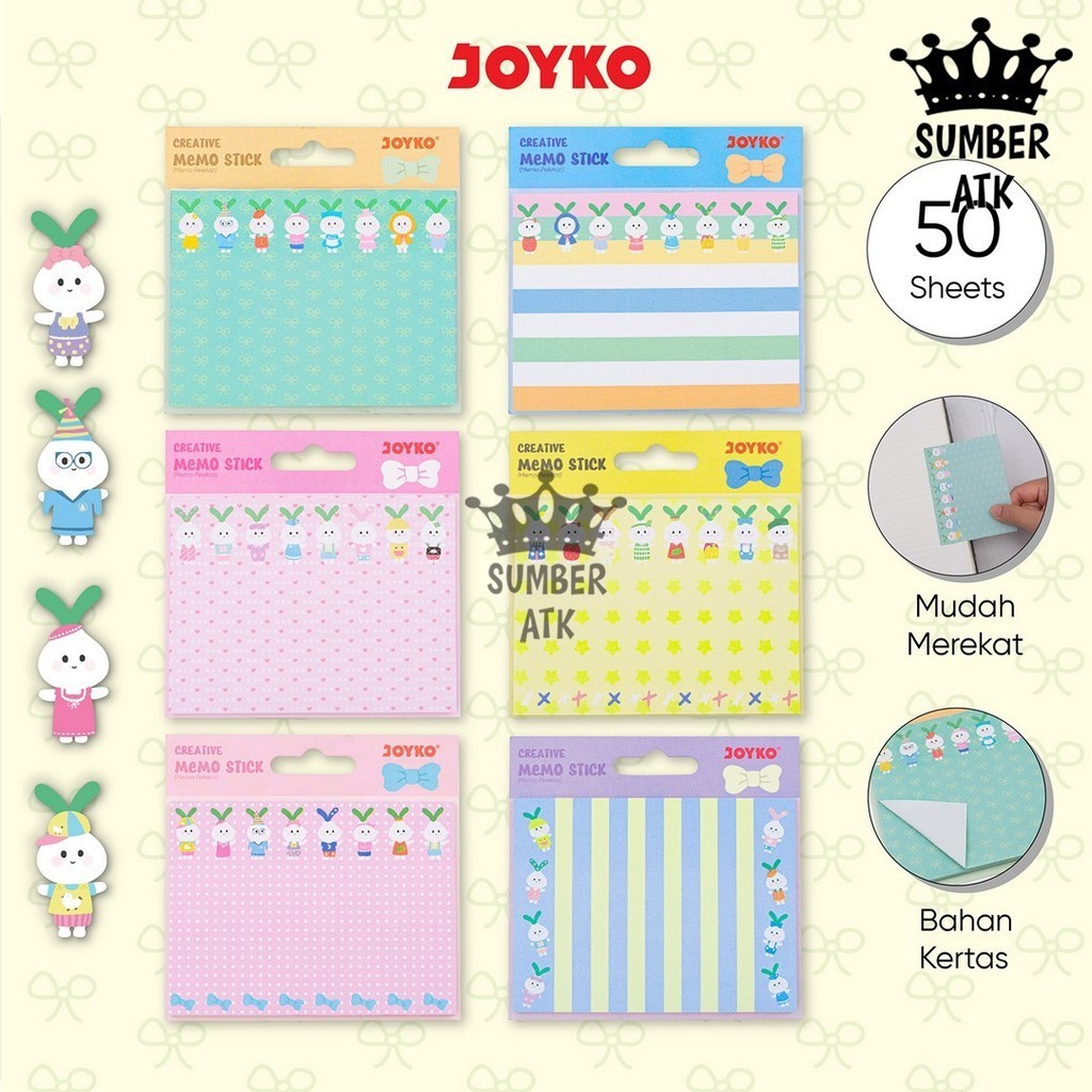 Jual Memo Stick Sticky Note Kertas Memo Memo Tempel Joyko MMS-42 ...