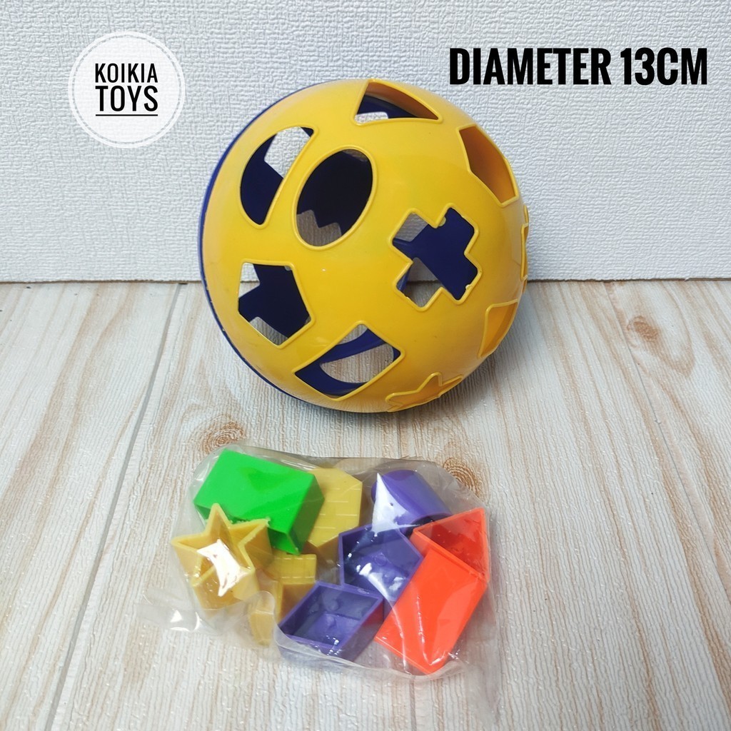 Jual Mainan edukasi anak puzzle shape sorter bentuk BOLA pengenalan ...