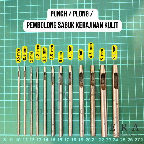Jual 0.5-20mm PAKU PLONG / PUNCH PELUBANG PEMBOLONG SABUK KERAJINAN ...