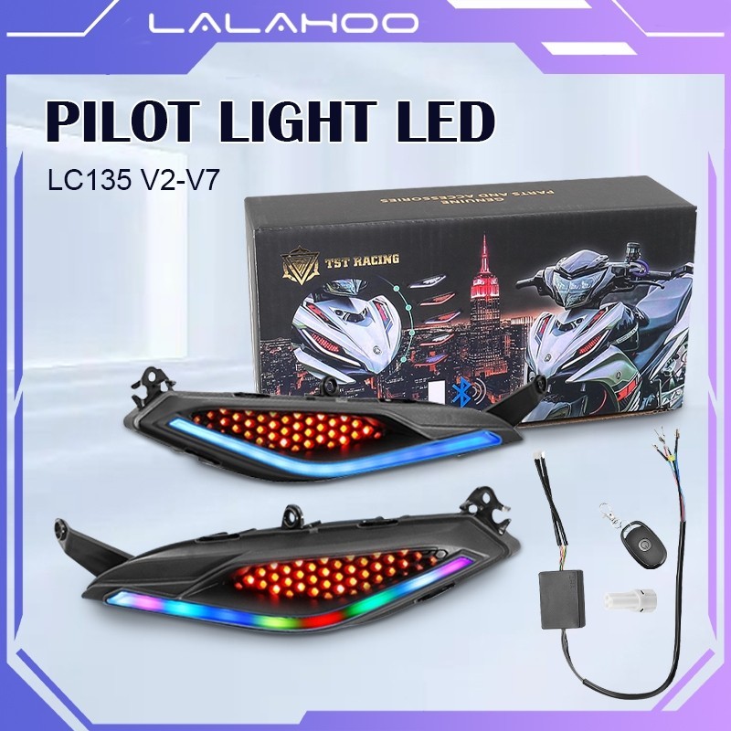 Jual PNP Lampu alis 7 warna motor lampu senja gaban biru Merah pilot ...