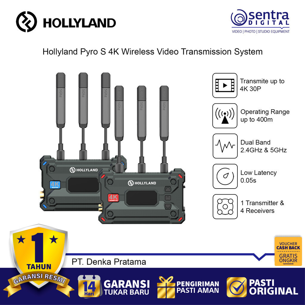 Jual Hollyland Pyro S 4K Wireless Video Transmission System RX TX ...
