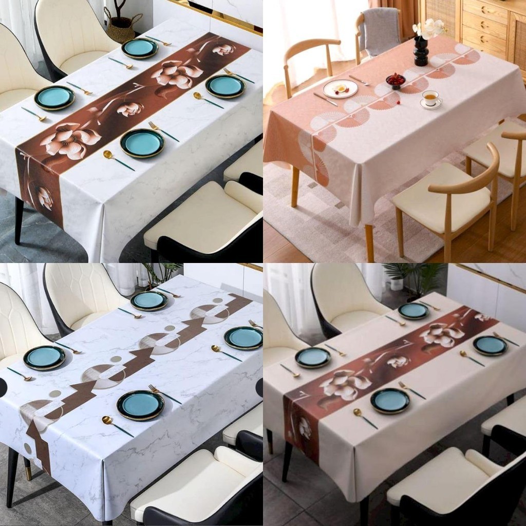 Jual Taplak Meja Makan Premium PVC Tablecloth Aesthetic Elegant 2 ...