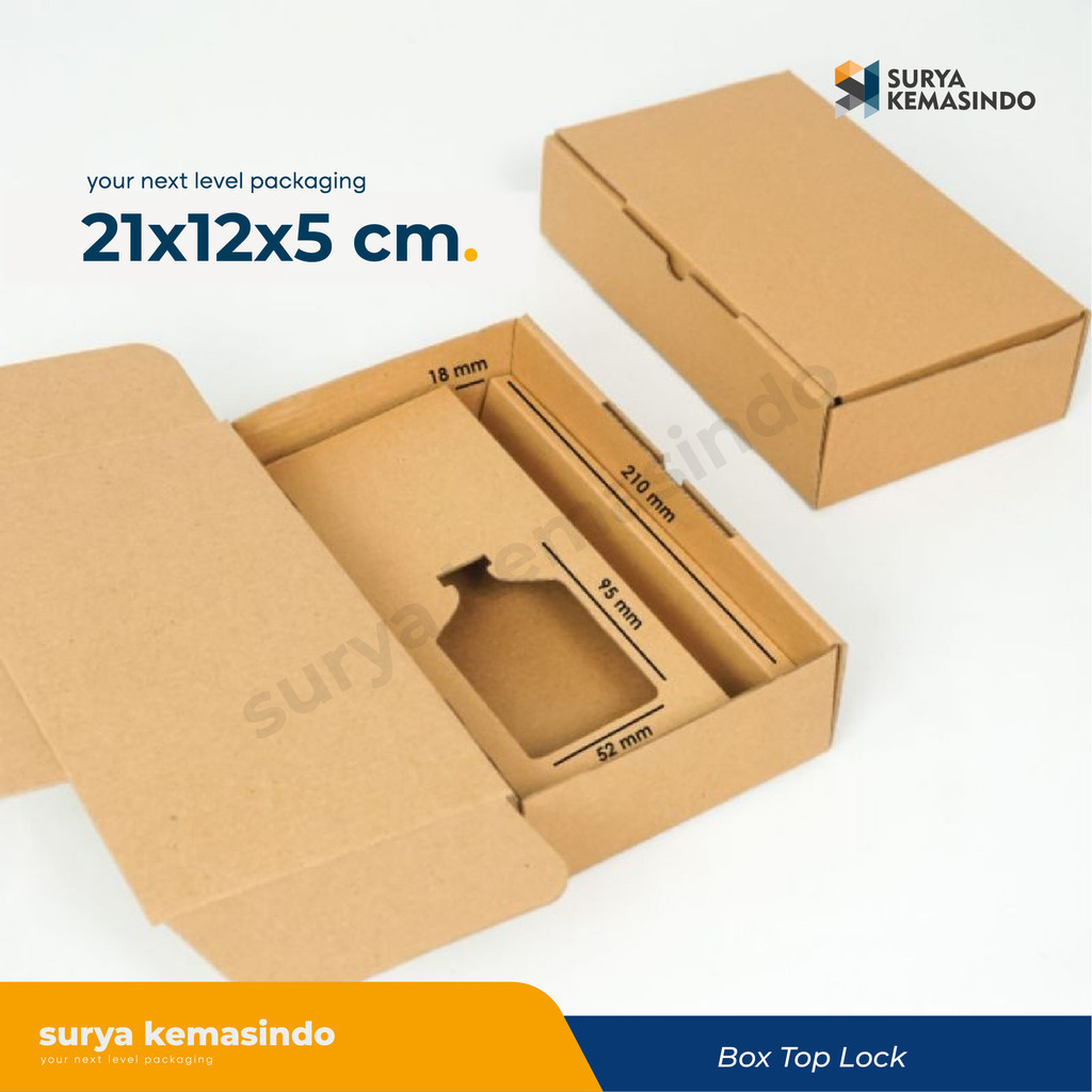 Jual Box 21X12X5 (DTA) E Flute Brownis/Kardus/Karton/Polos/Hampers/Gift ...