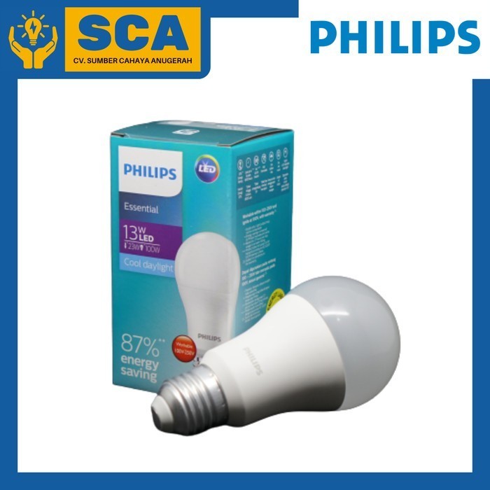 Jual Lampu led philips Essential led Bulb 13W Philips 13 Watt 6500K Putih | Shopee Indonesia