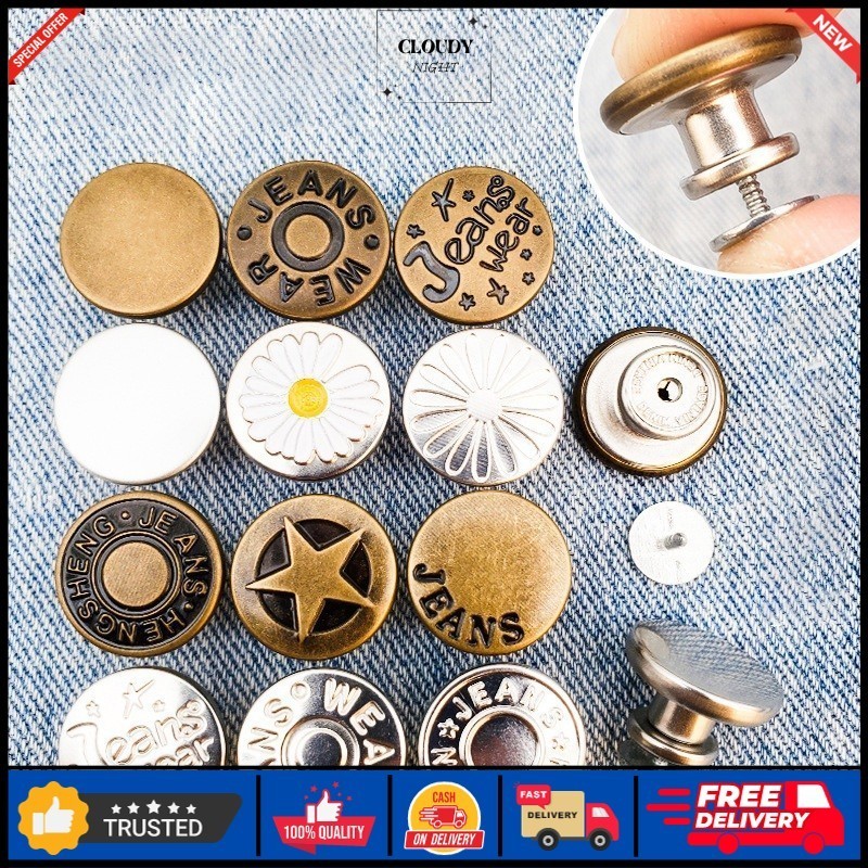 Jual CN - KANCING JEANS LOGAM TUSUK SIMPLE ADJUSTABLE / KANCING JEANS ...