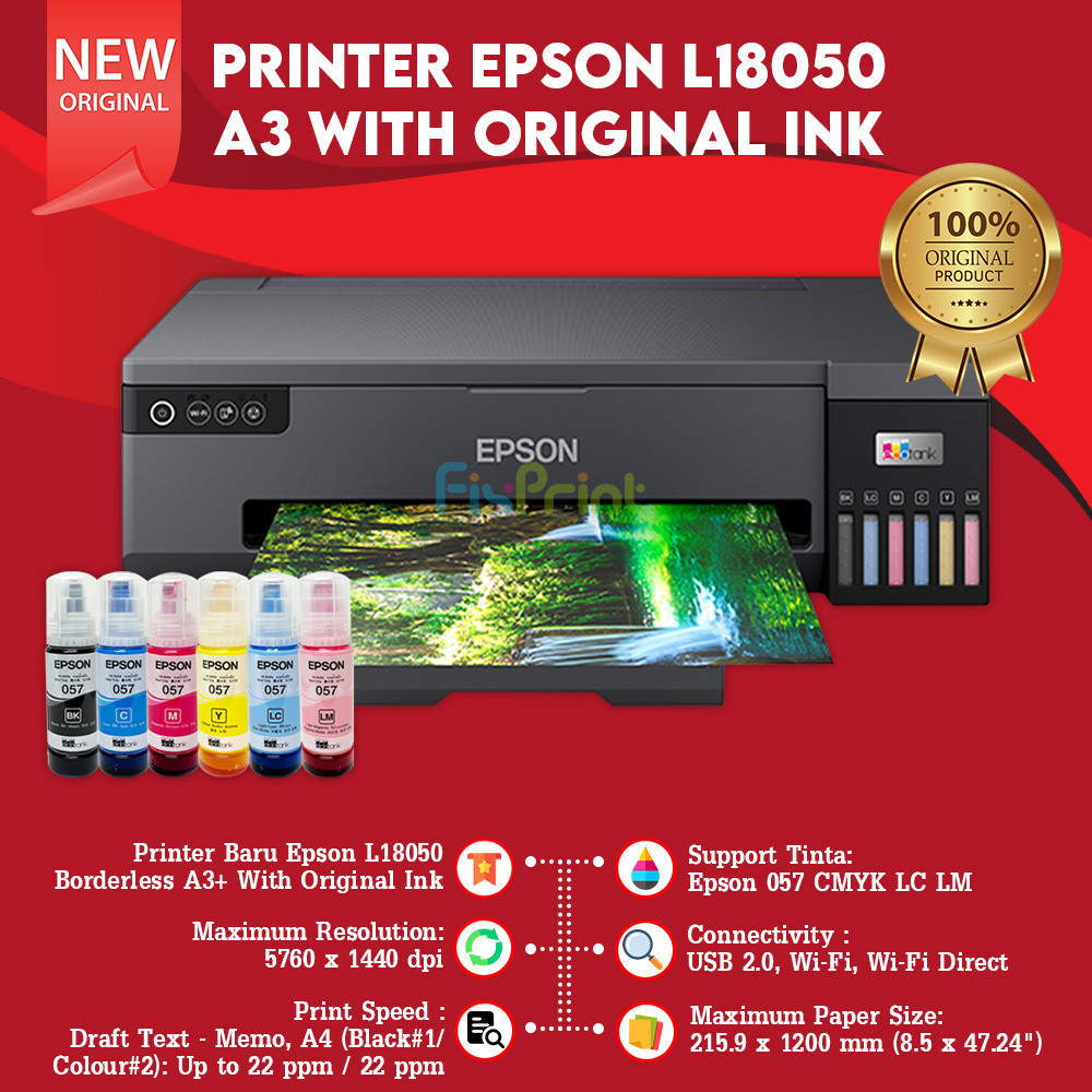 Jual Printer EcoTank Epson L18050 Printer Photo A3 Borderless WiFi ...