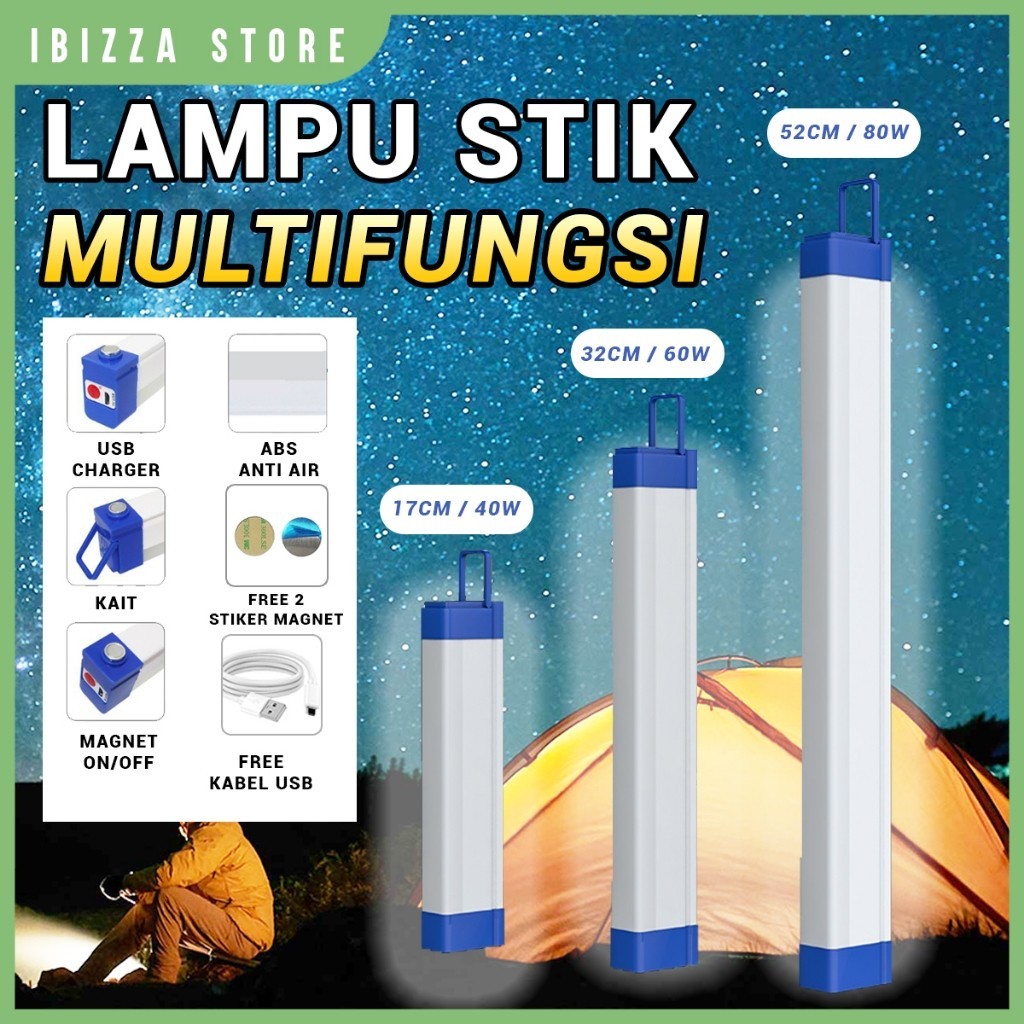 Jual LAMPU EMERGENCY PENERANGAN T7 NEON LED STIK STICK 3 MODE CAHAYA ...