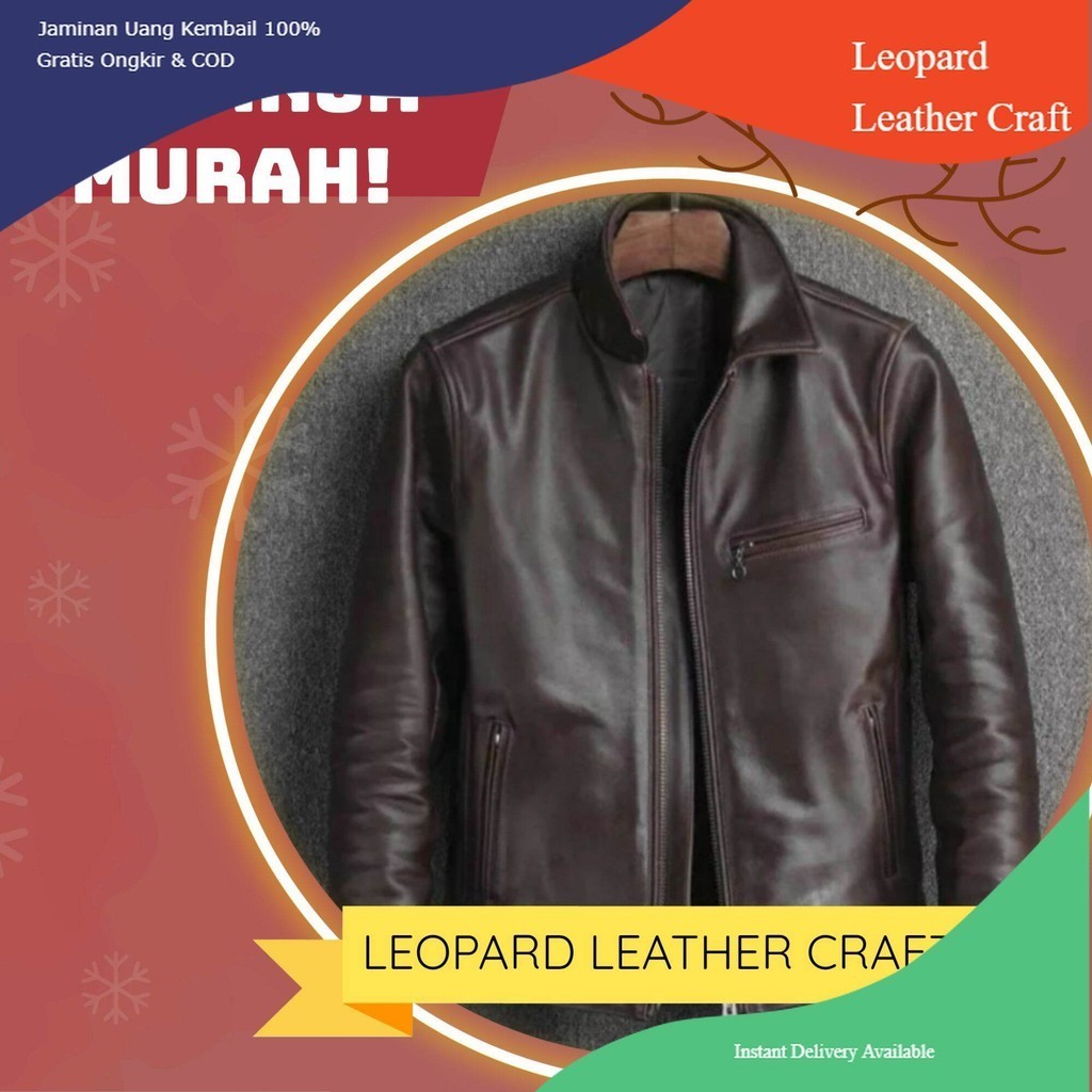 Jual JAKET KULIT ASLI DOMBA MODEL KERAH SUPER PREMIUM | Shopee Indonesia