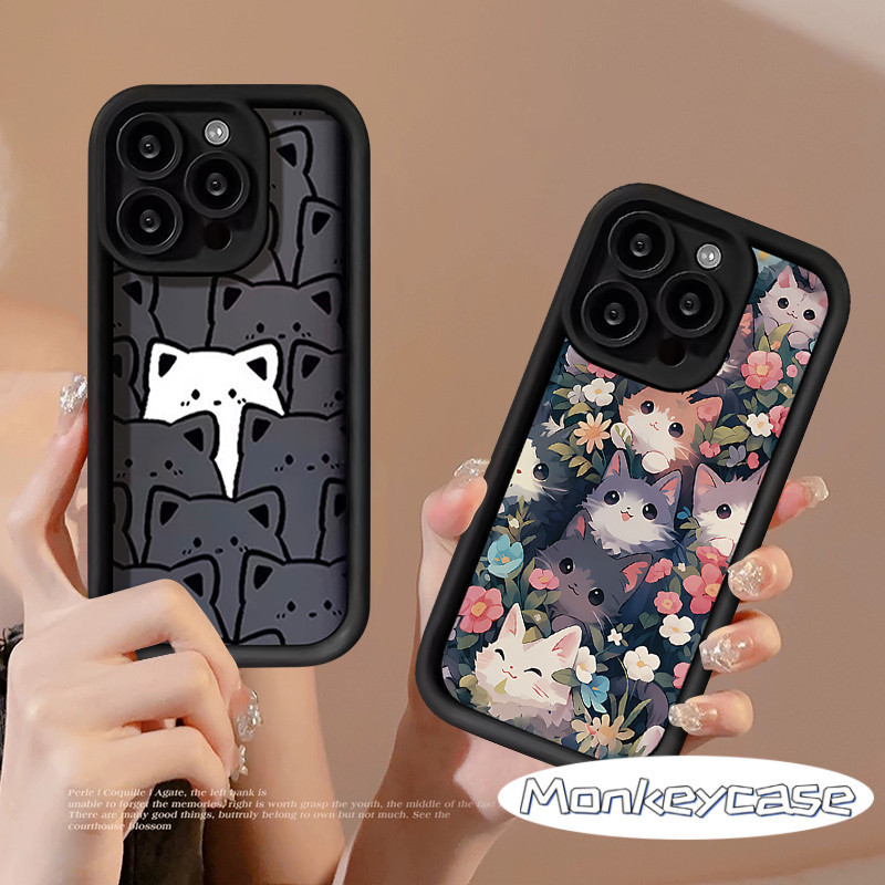 Jual Cute Case Cartoon Cat Suitable for iPhone 11 15 13 12 14 Pro Max ...