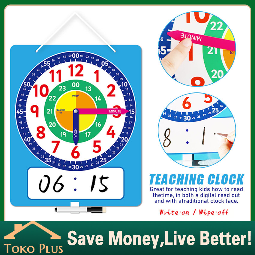 Jual Mainan Edukasi Jam Belajar Mengenal Waktu Learning Time Teaching ...