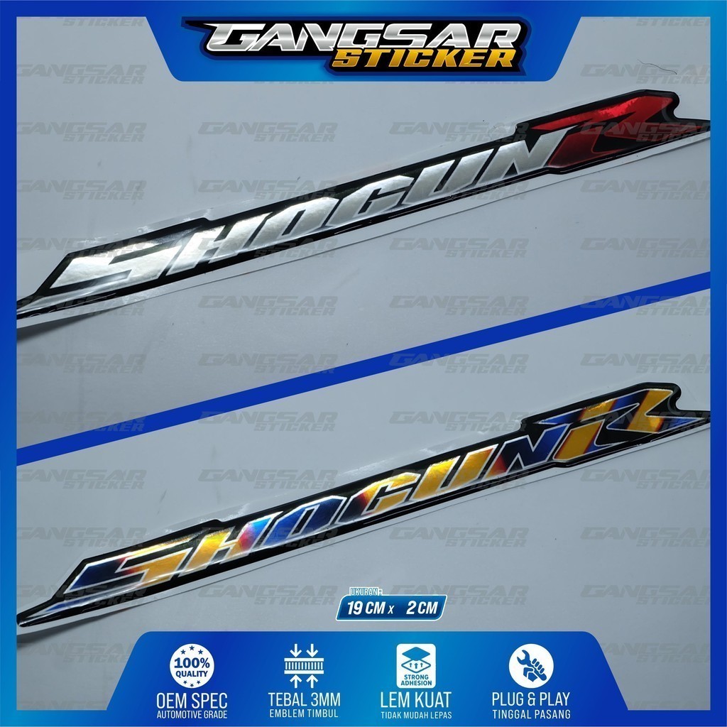 Jual emblem timbul suzuki shogun / emblem suzuki shogun r / sticker 3d ...