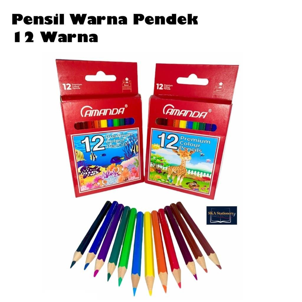 Jual Pensil Warna Pendek 12 Warna ACP-123 (Set) | Shopee Indonesia